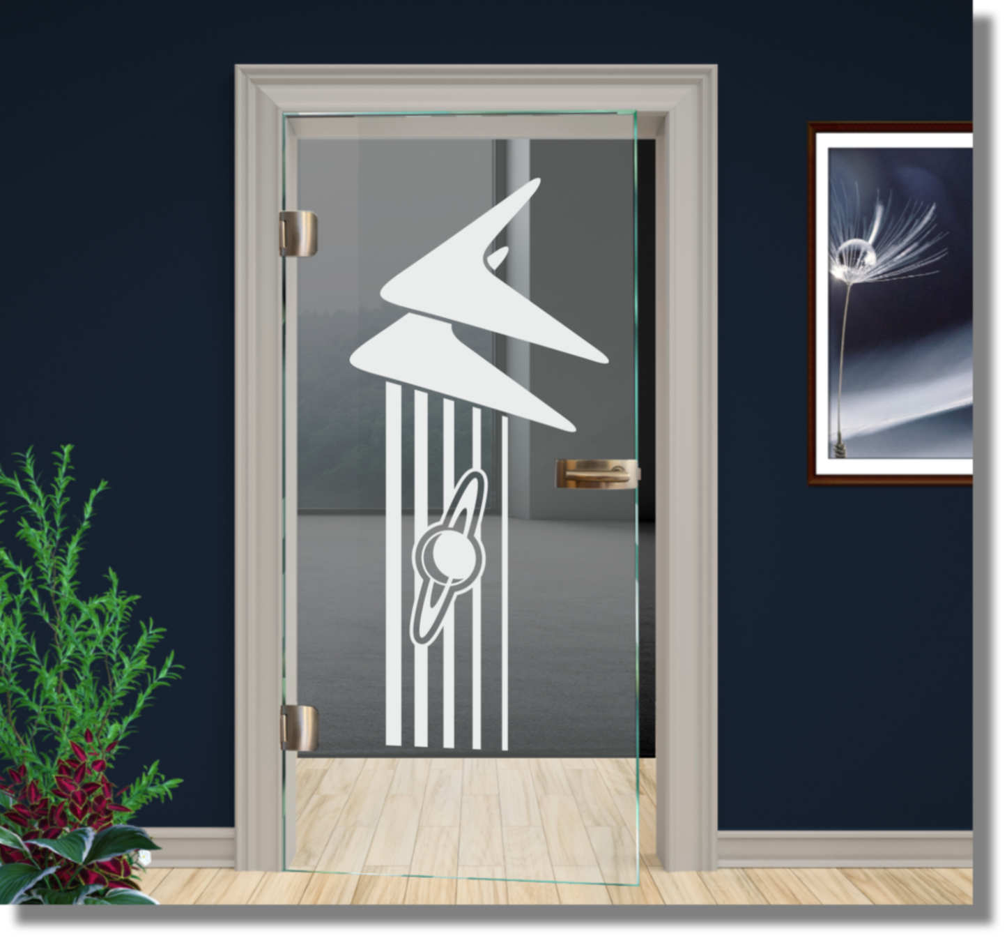 Duschfolie Saturn Dekorfolie Glasfolie - Wecke-Design
